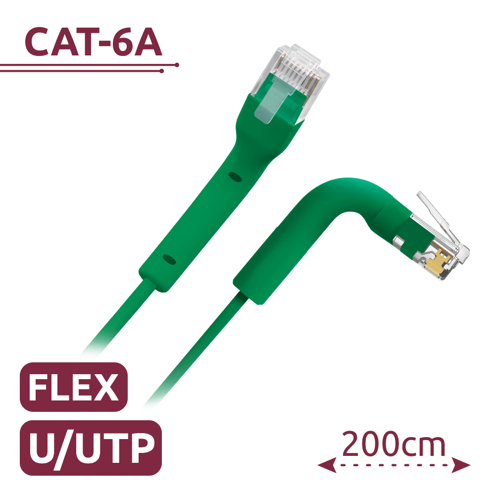 Cable UTP flexible - Ethernet - Conectores RJ45 - Categoría 6A - 2 m ...